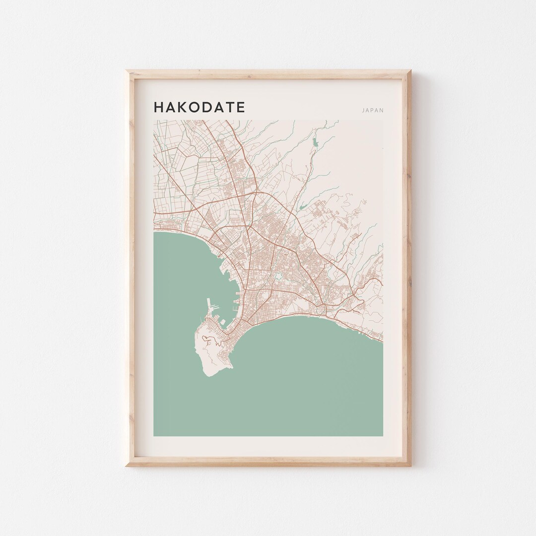 Hakodate Map Poster, Hakodate Print, Hakodate Poster, Hakodate Wall Art ...