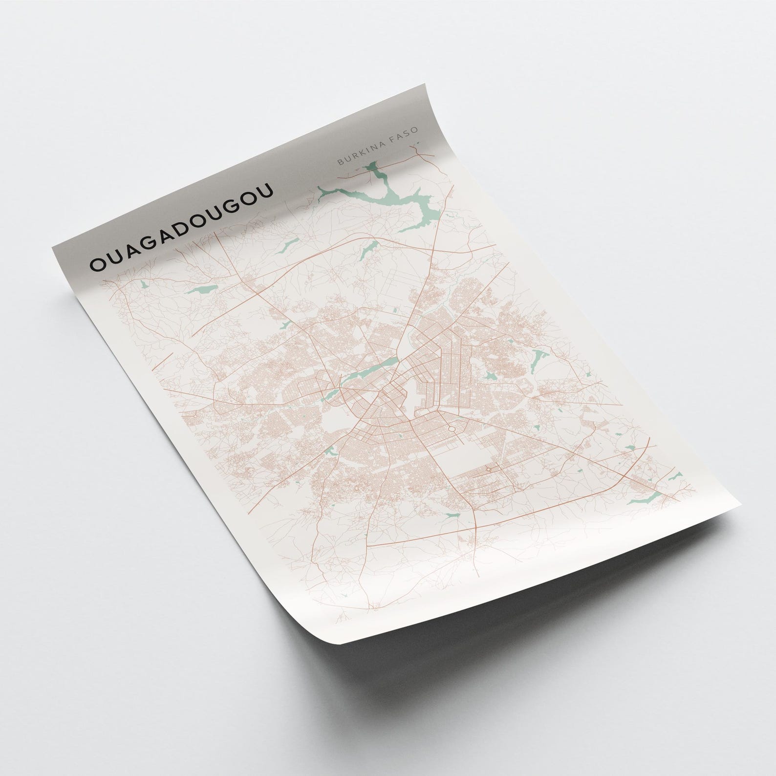 Ouagadougou Map Poster, Ouagadougou Print, Ouagadougou Poster ...