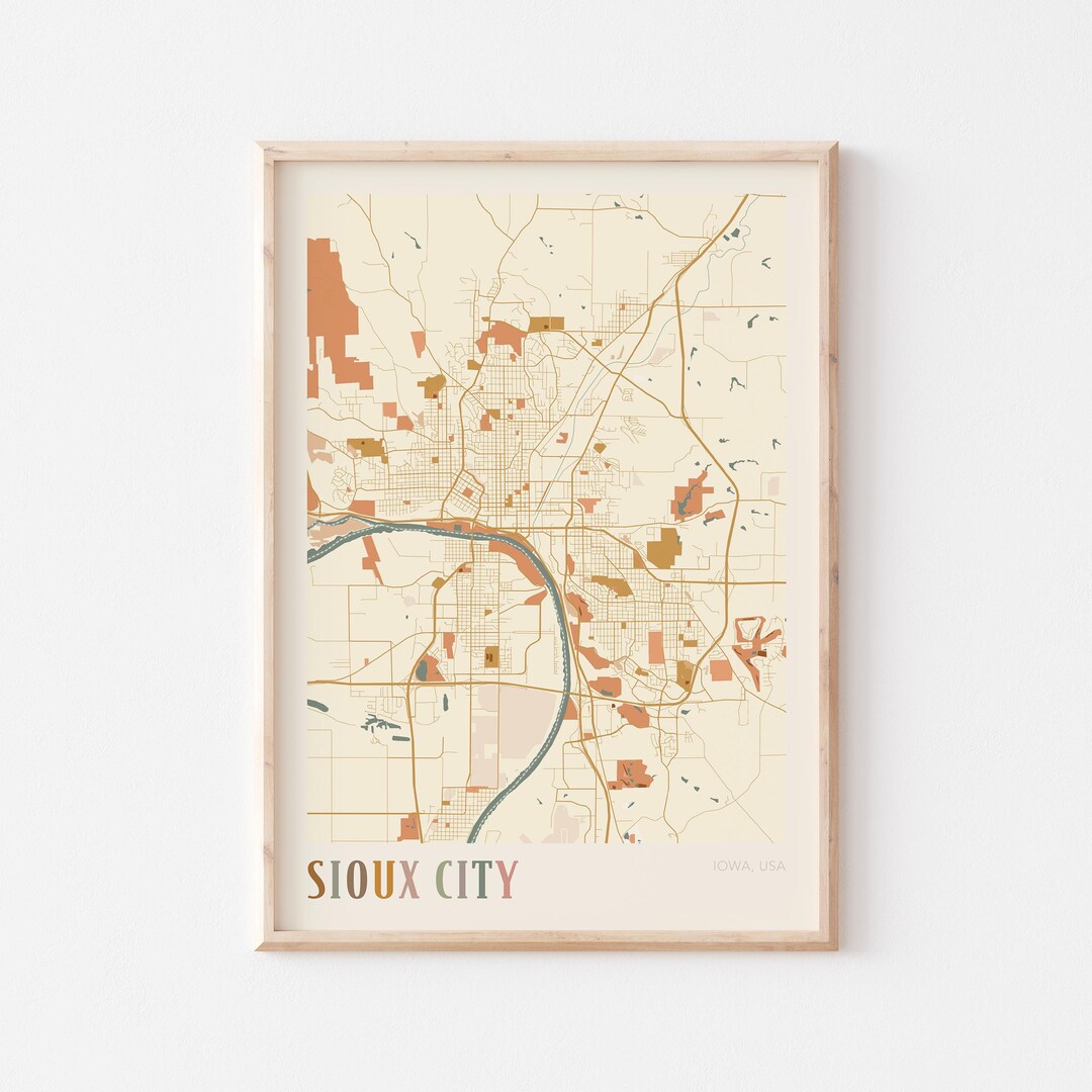 Sioux City Map Poster, Sioux City Print, Sioux City Poster, Sioux City ...