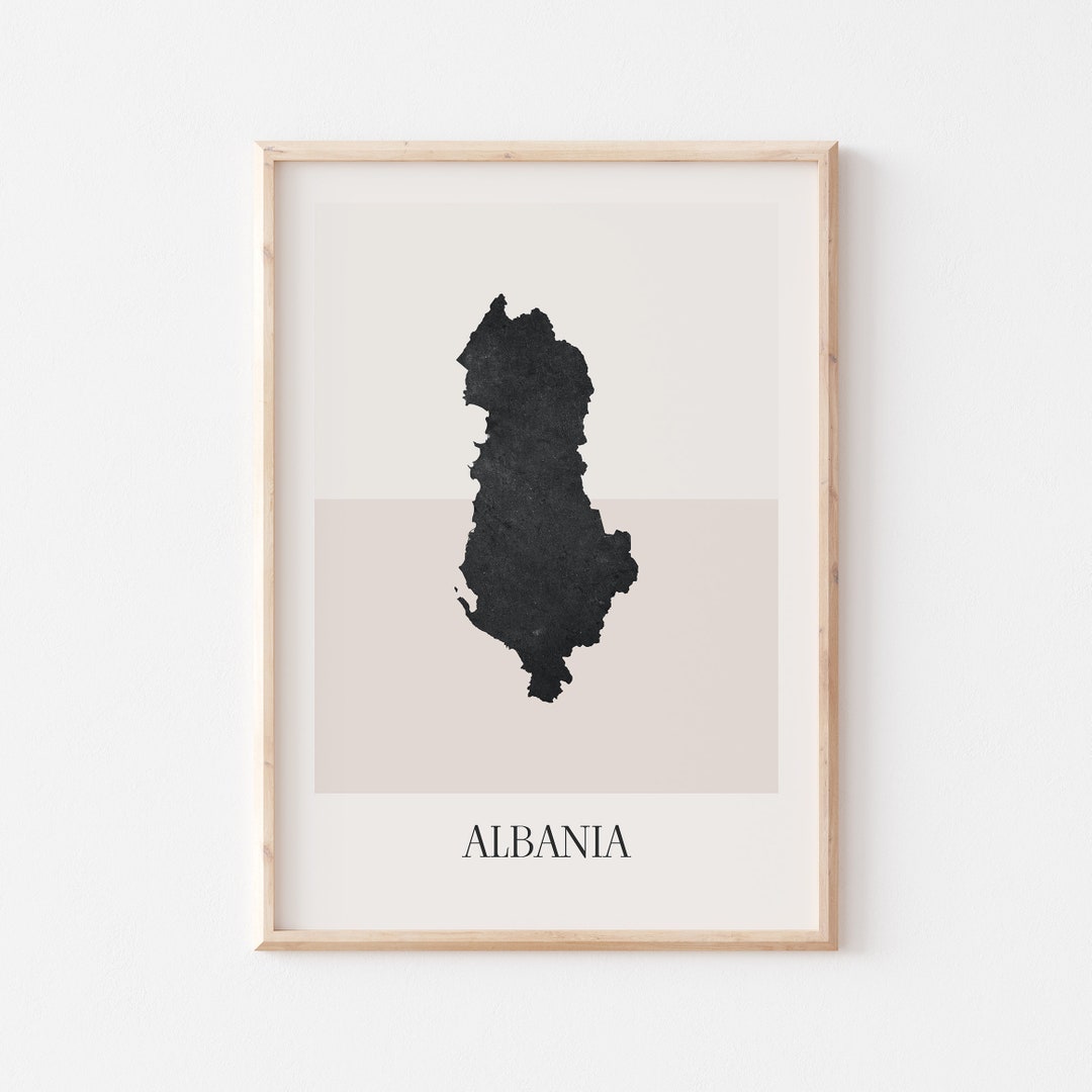 Albania Map Poster, Albania Print, Albania Map Print Minimalist Boho ...