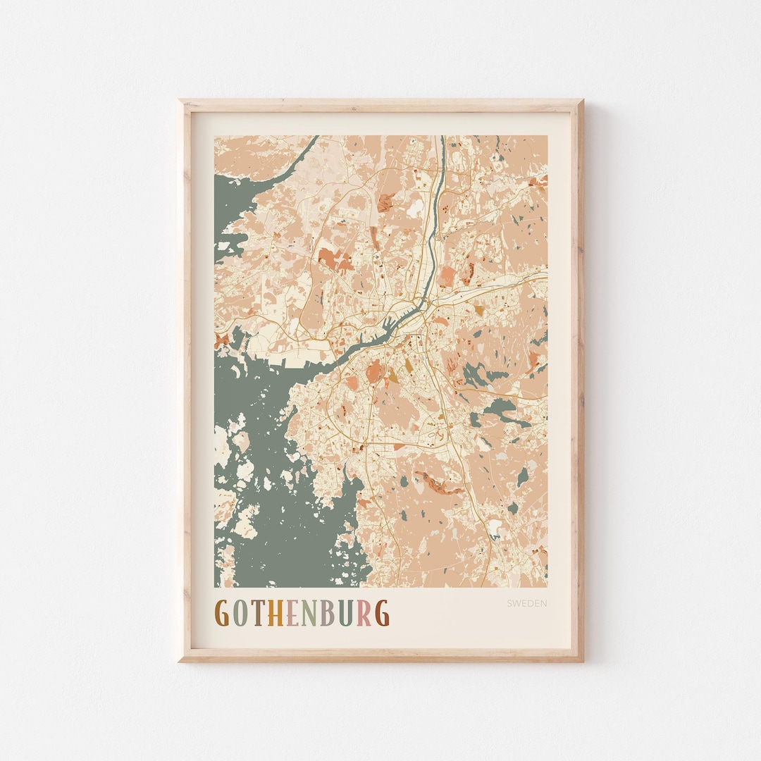 Gothenburg Map Poster, Gothenburg Print, Gothenburg Poster, Gothenburg ...