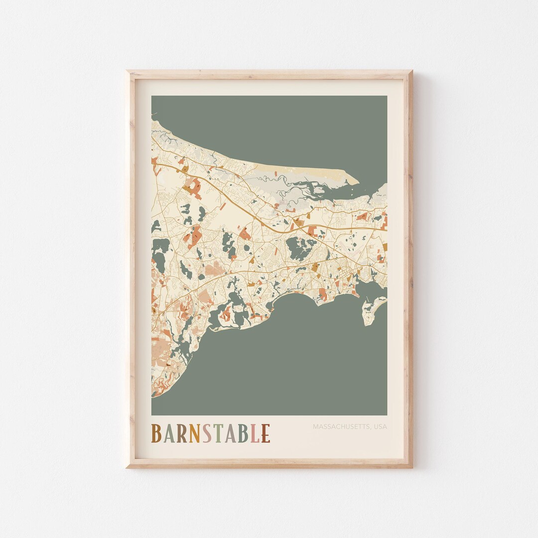 Barnstable Map Poster, Barnstable Print, Barnstable Poster, Barnstable ...