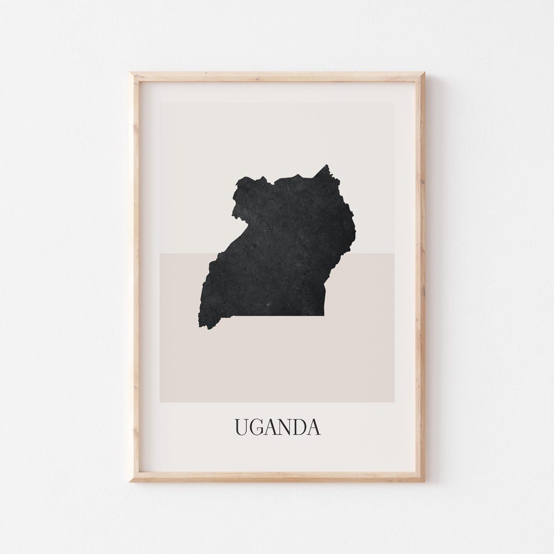 Uganda Map Poster, Uganda Print, Uganda Map Print Minimalist Boho Wall ...
