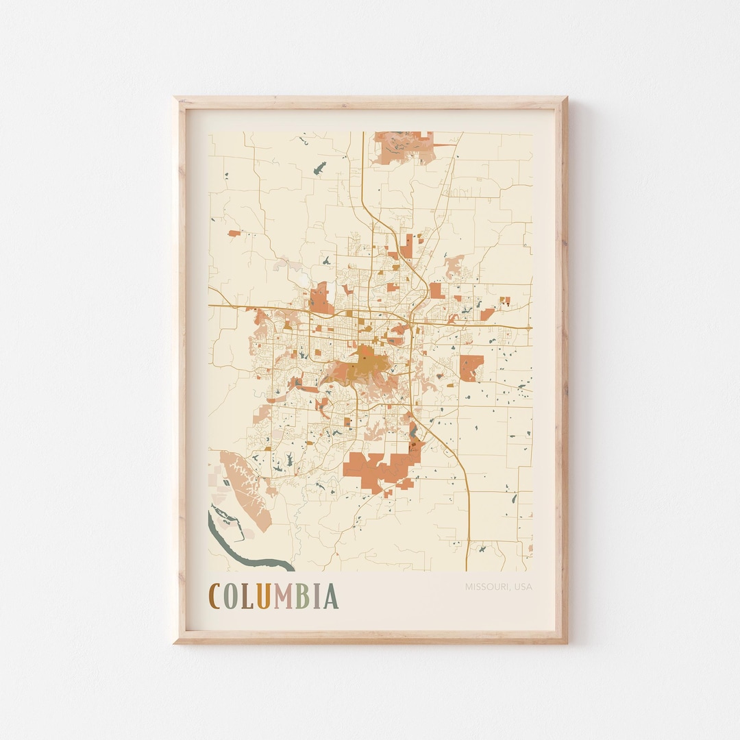 Columbia Map Poster, Columbia Print, Columbia Poster, Columbia Wall Art ...
