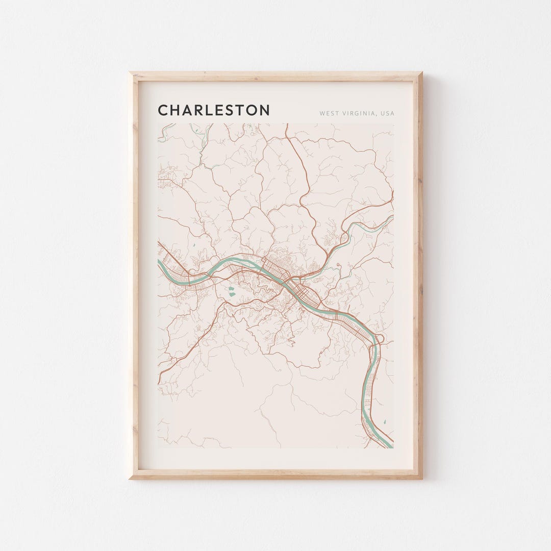 Charleston Map Poster, Charleston Print, Charleston Poster, Charleston ...