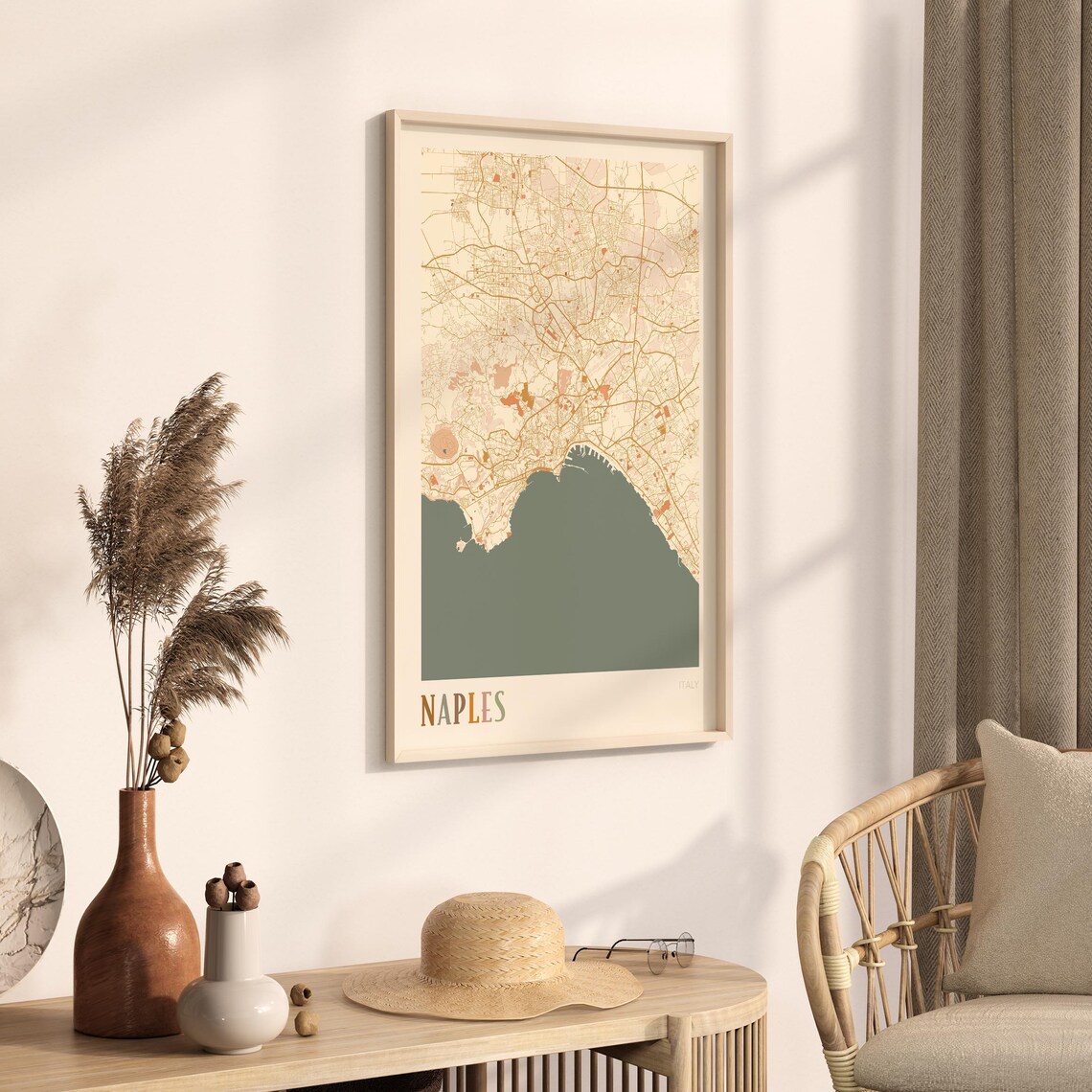 Naples Map Poster, Naples Print, Naples Poster, Naples Wall Art, Italy ...