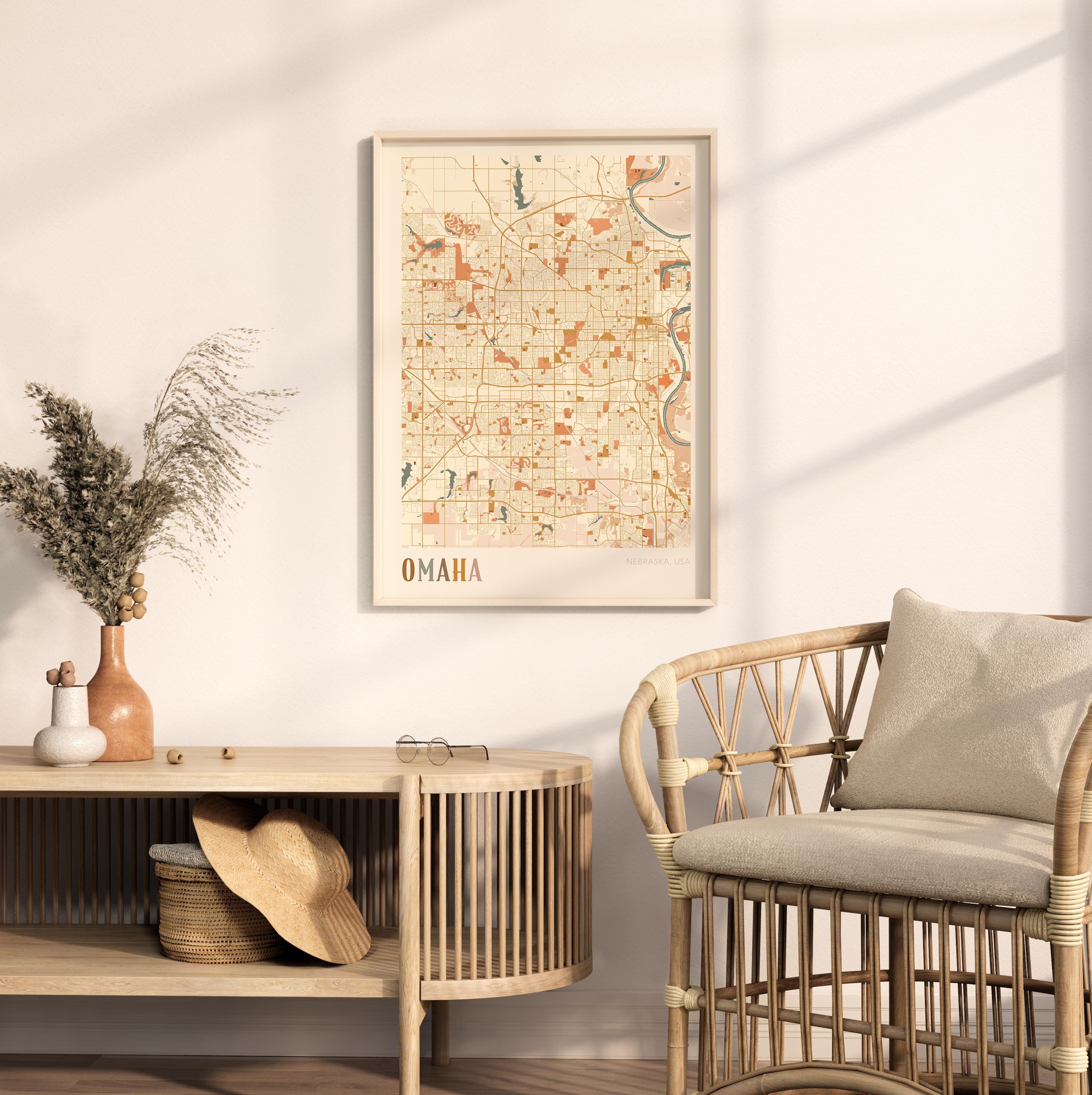 Omaha Map Poster, Omaha Print, Omaha Poster, Omaha Wall Art, Nebraska ...