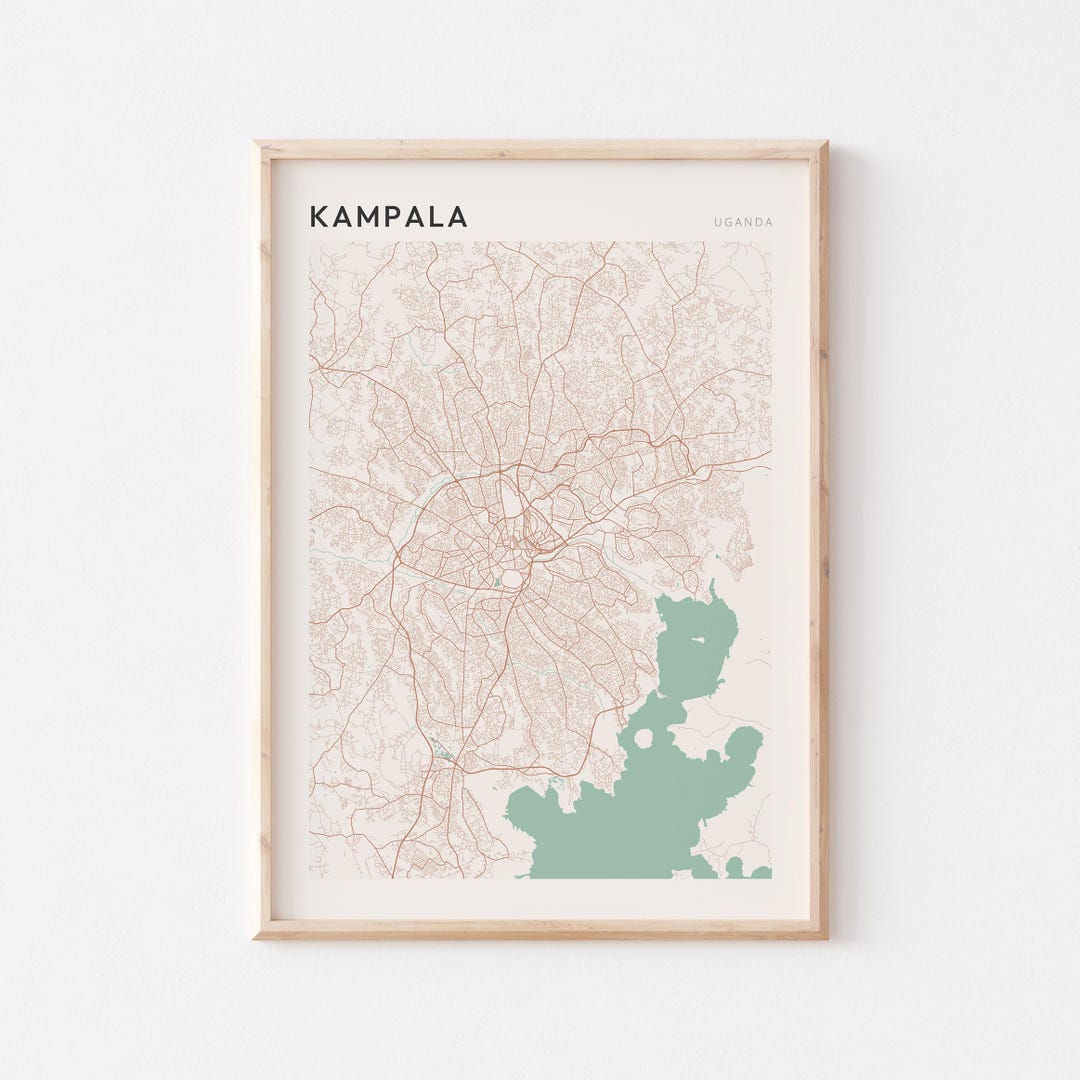 Kampala Map Poster, Kampala Print, Kampala Poster, Kampala Wall Art ...