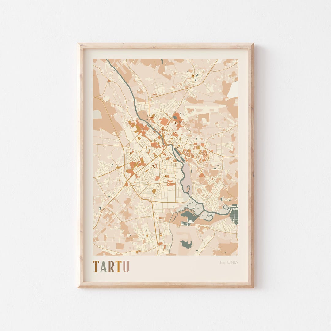 Tartu Map Poster, Tartu Print, Tartu Poster, Tartu Wall Art, Estonia ...