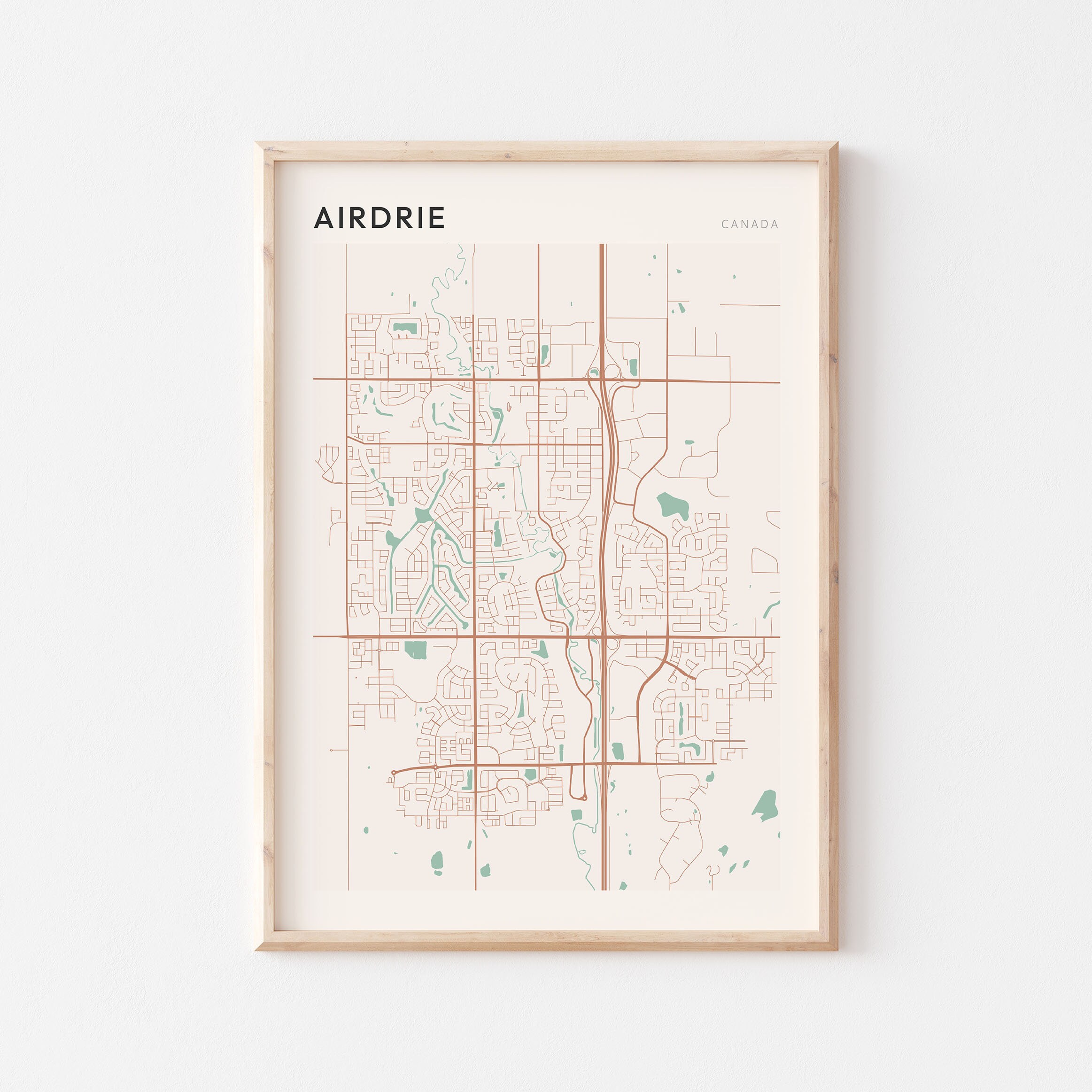 Airdrie Map Poster, Airdrie Wall Art, Airdrie Poster, Airdrie Wall Art ...