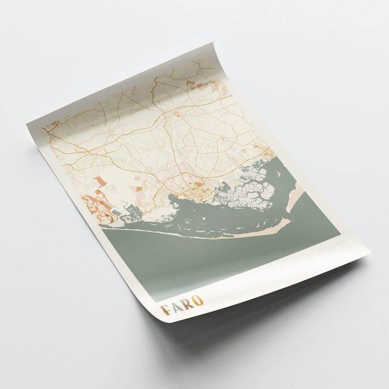 Faro Map Poster, Faro Print, Faro Poster, Faro Wall Art, Portugal ...