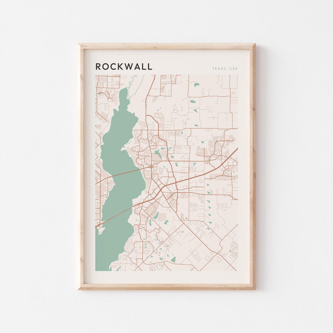 Rockwall Map Poster, Rockwall Print, Rockwall Poster, Rockwall Wall Art ...