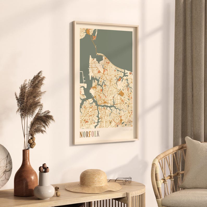 Norfolk Map Poster, Norfolk Print, Norfolk Poster, Norfolk Wall Art ...