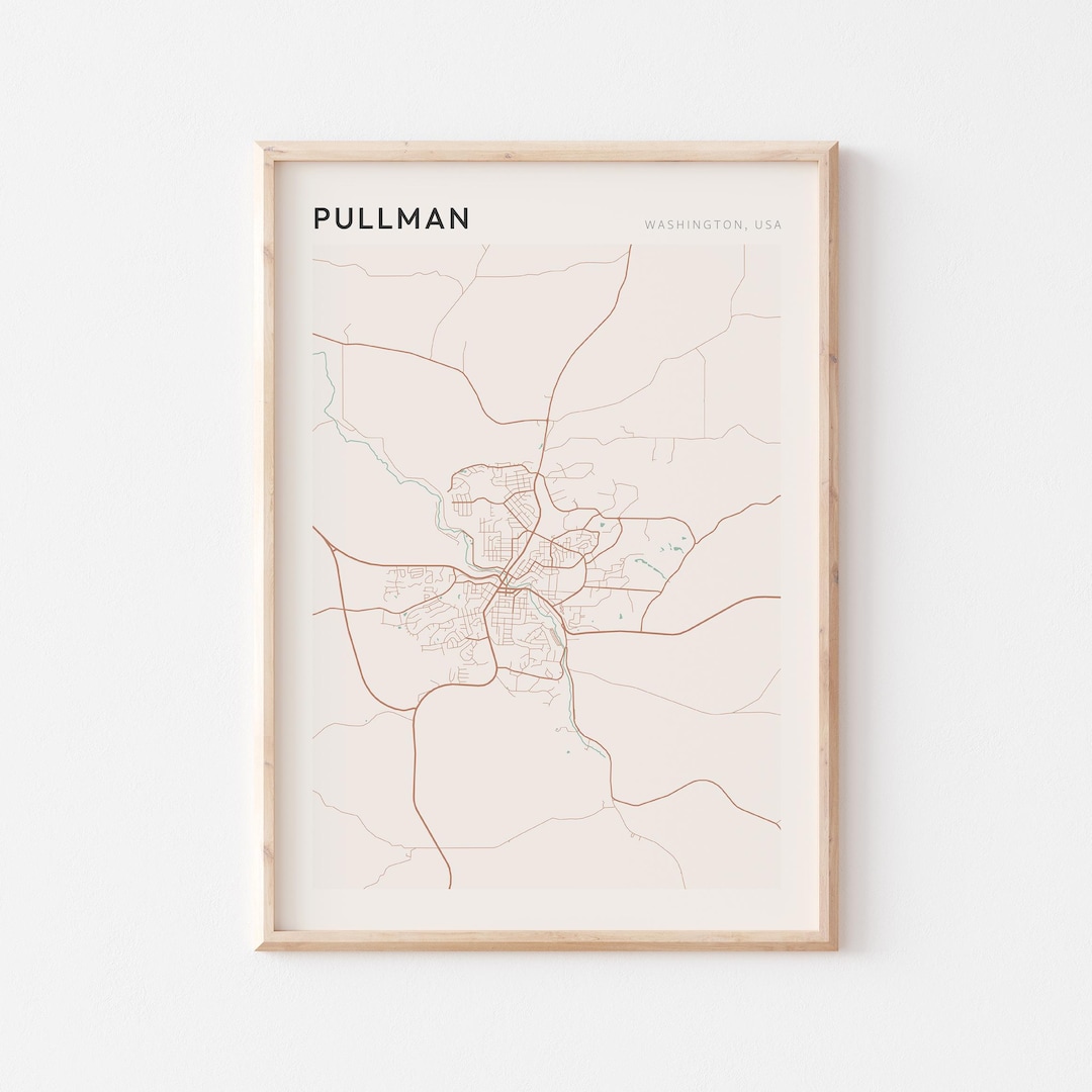 Pullman Map Poster, Pullman Print, Pullman Poster, Pullman Wall Art ...