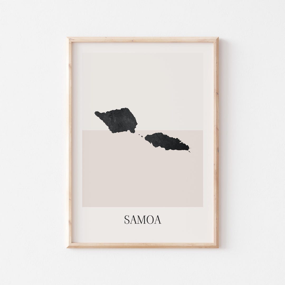 Samoa Map Poster, Samoa Print, Samoa Map Print Minimalist Boho Wall Art ...