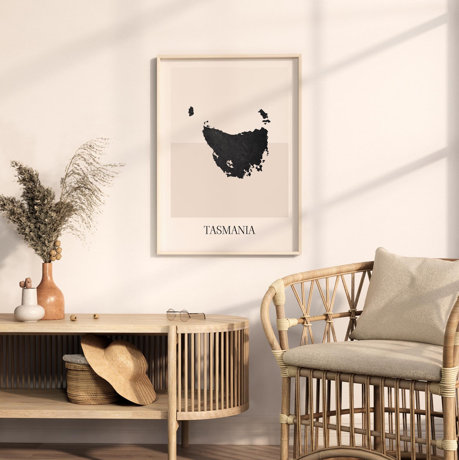 Tasmania Map Poster, Tasmania Print, Tasmania Map Print Minimalist Boho ...