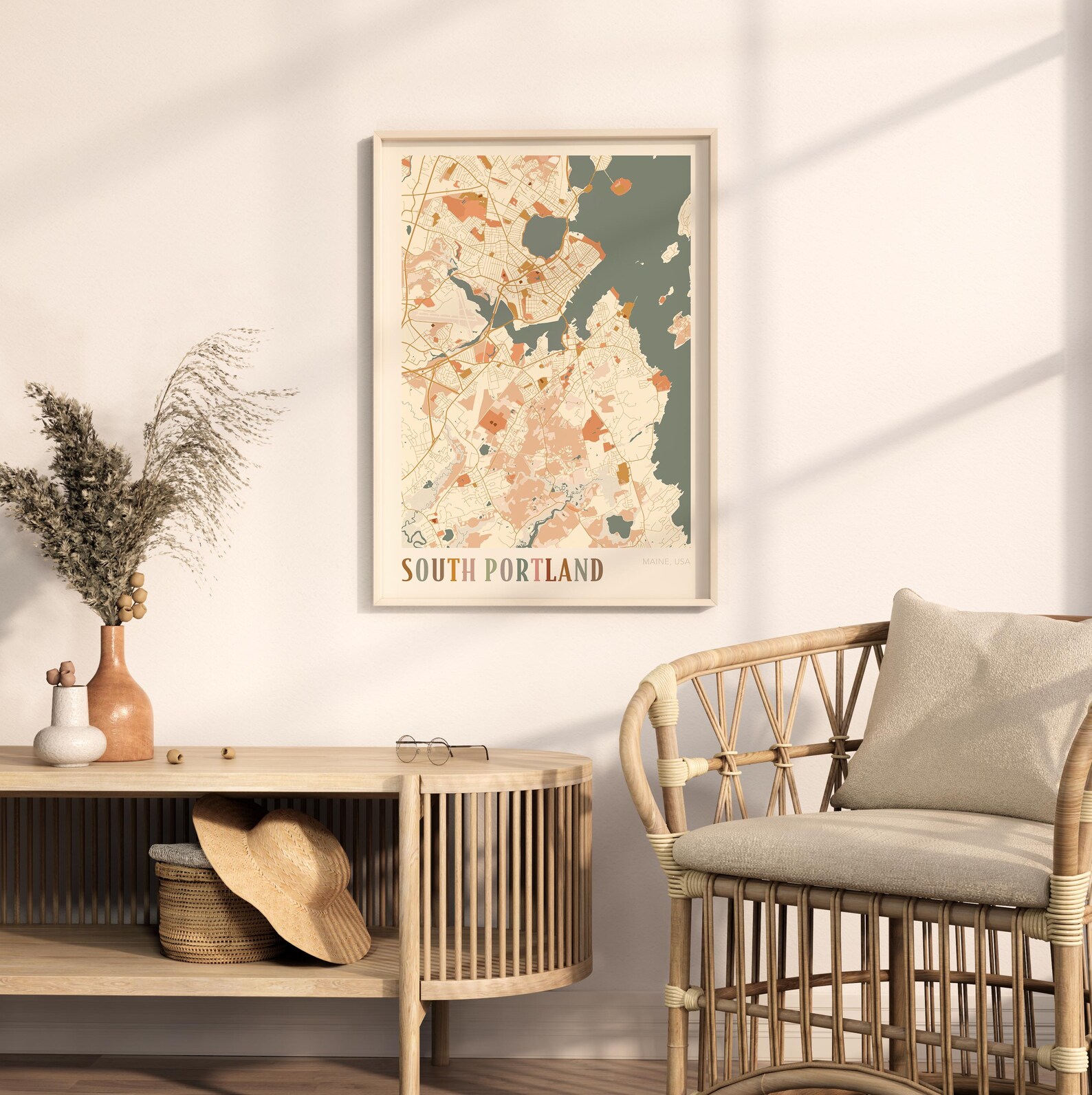 South Portland Map Poster, South Portland Print, South Portland Poster ...