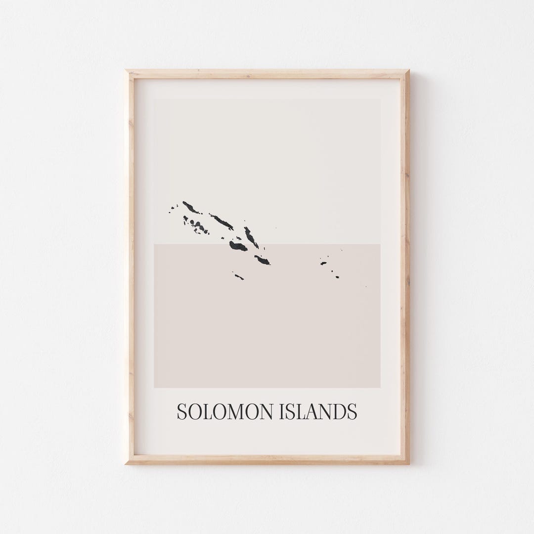 Solomon Islands Map Poster, Solomon Islands Print, Solomon Islands Map ...