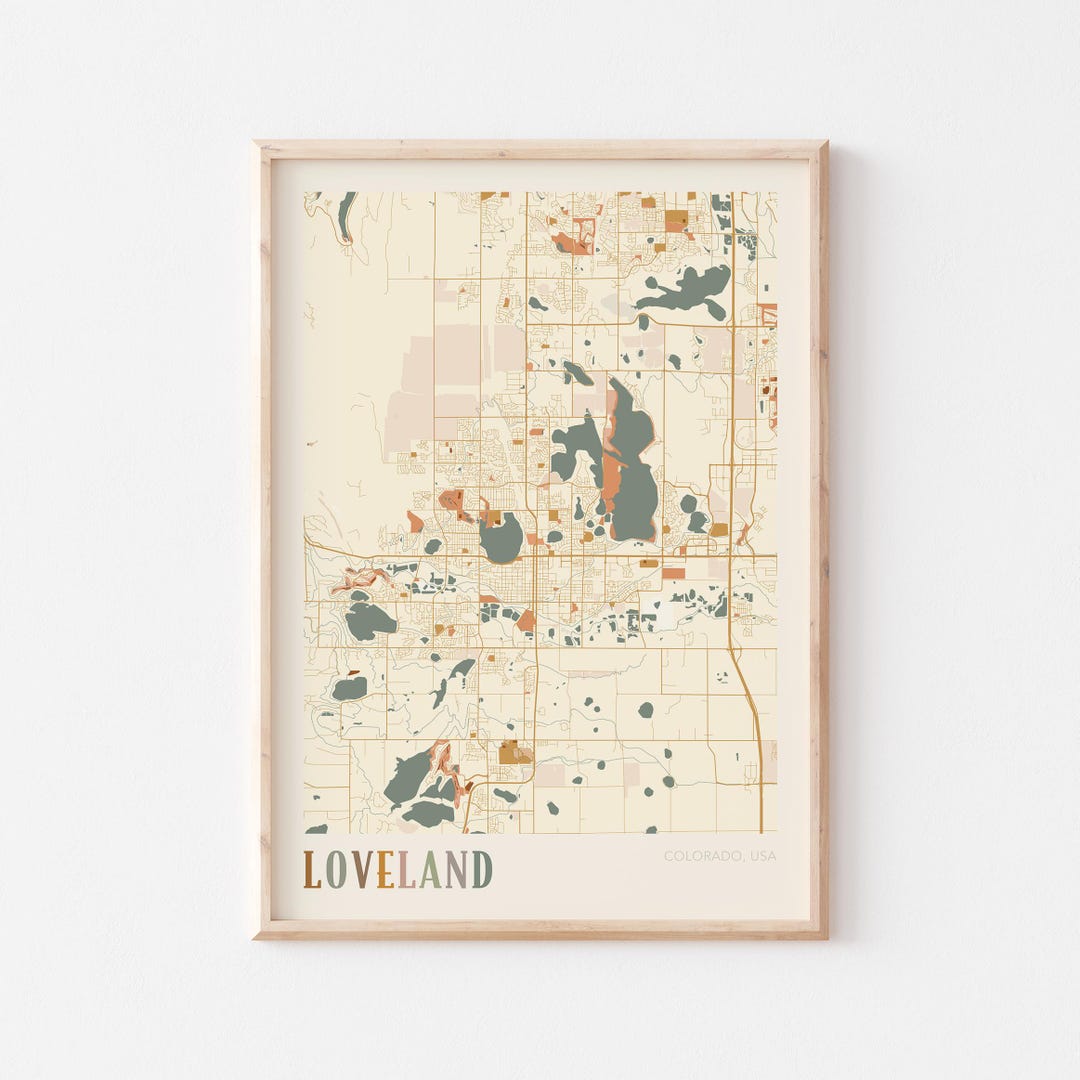 Loveland Map Poster, Loveland Print, Loveland Poster, Loveland Wall Art ...