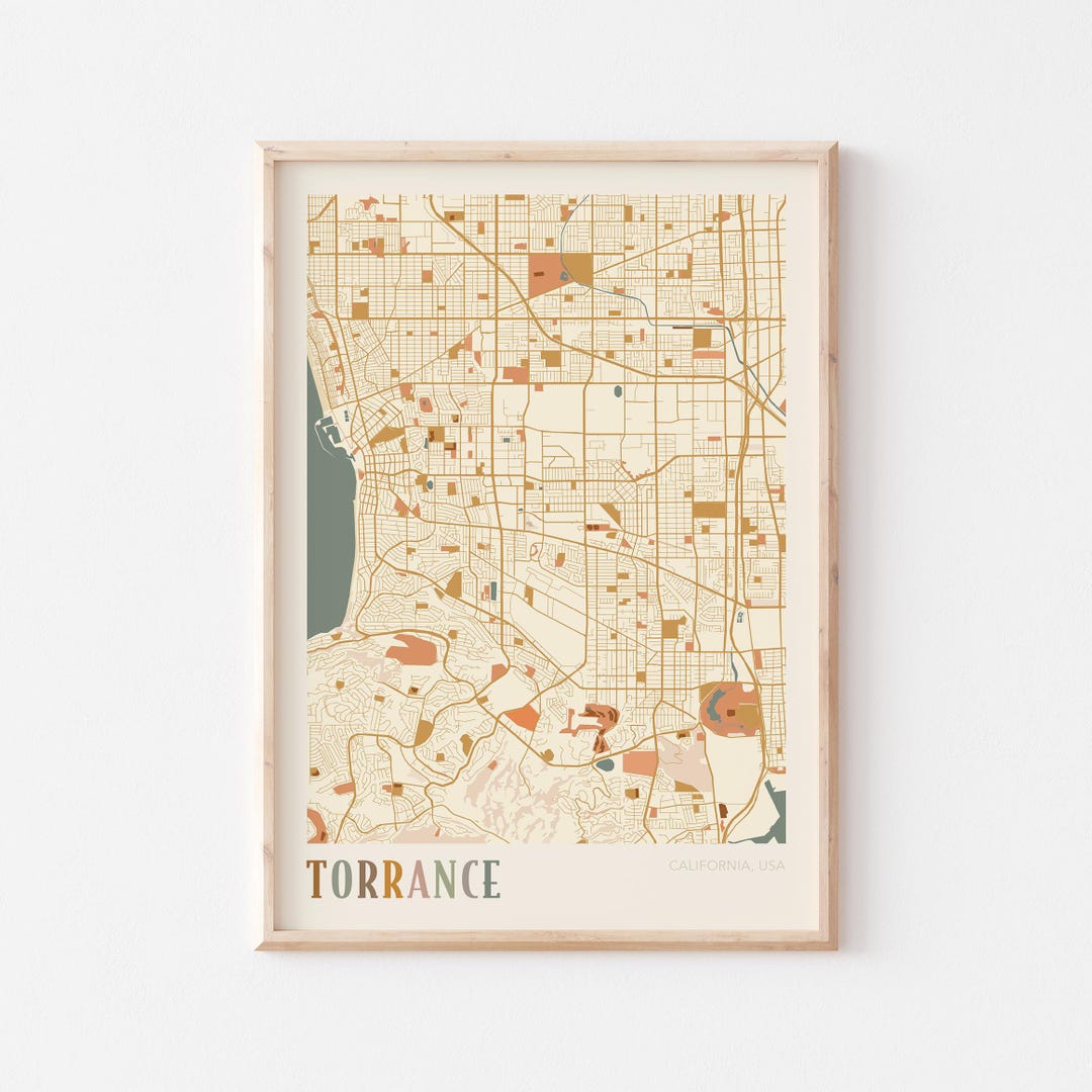 Torrance Map Poster, Torrance Print, Torrance Poster, Torrance Wall Art ...