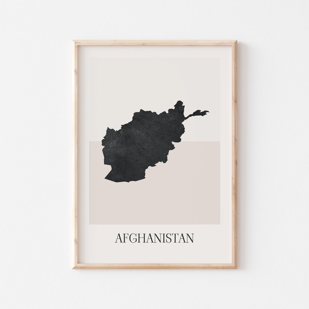 Afghanistan Map Poster, Afghanistan Print, Afghanistan Map Print ...