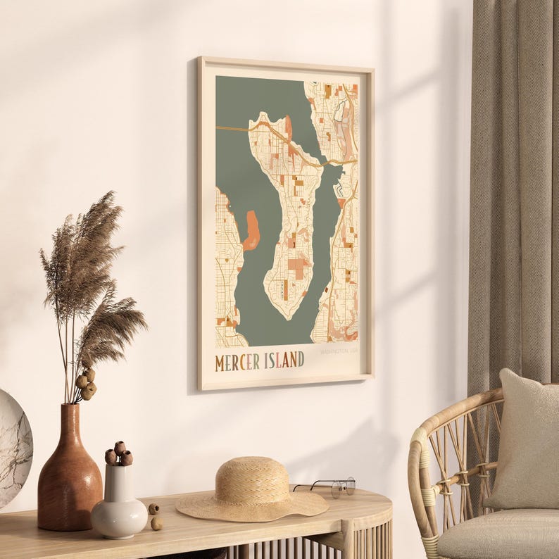 Mercer Island Map Poster, Mercer Island Print, Mercer Island Poster ...