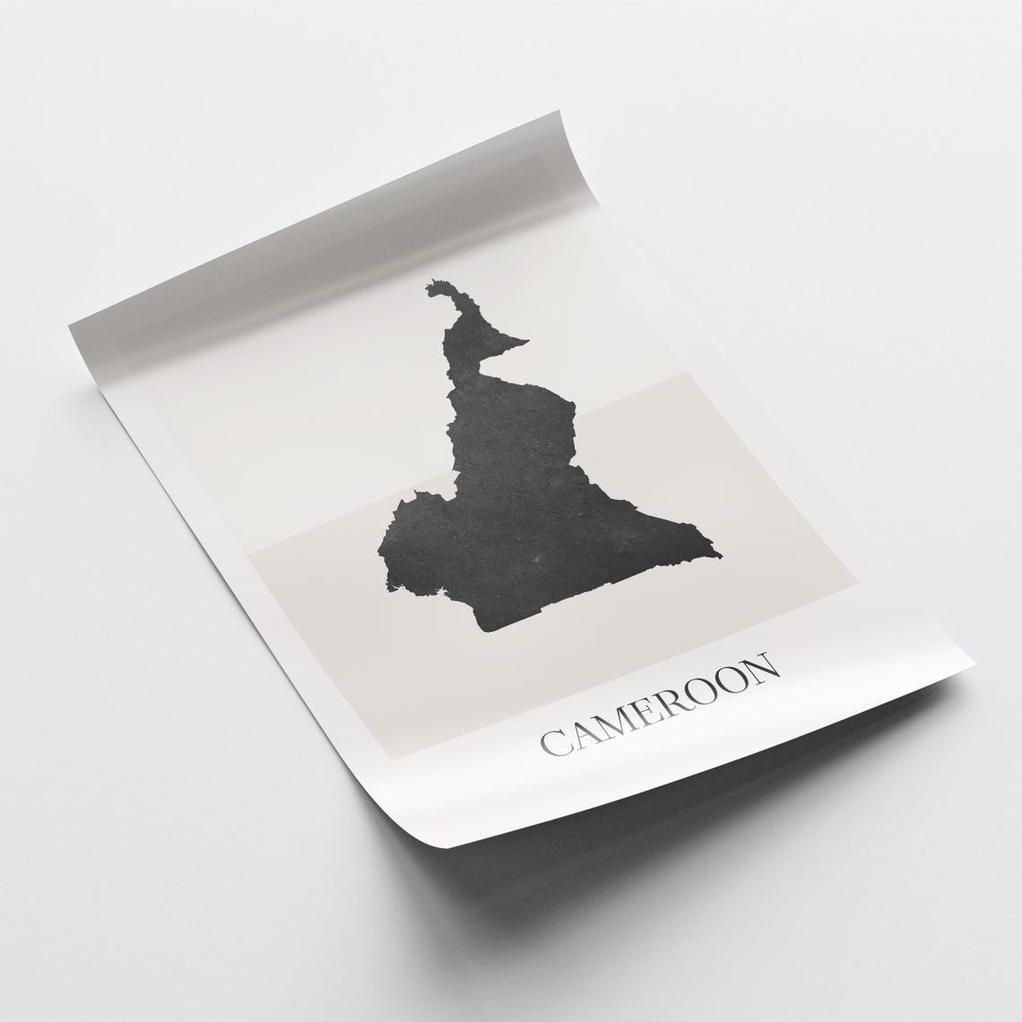 Cameroon Map Poster, Cameroon Print, Cameroon Map Print Minimalist Boho ...