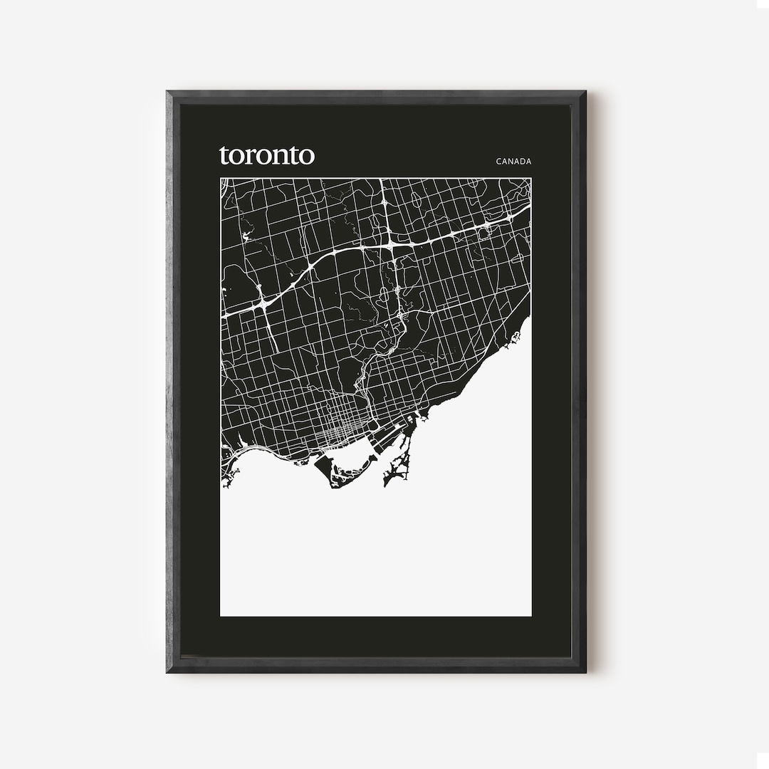Toronto Map Poster, Toronto Wall Art, Toronto City Map, Map of Toronto ...