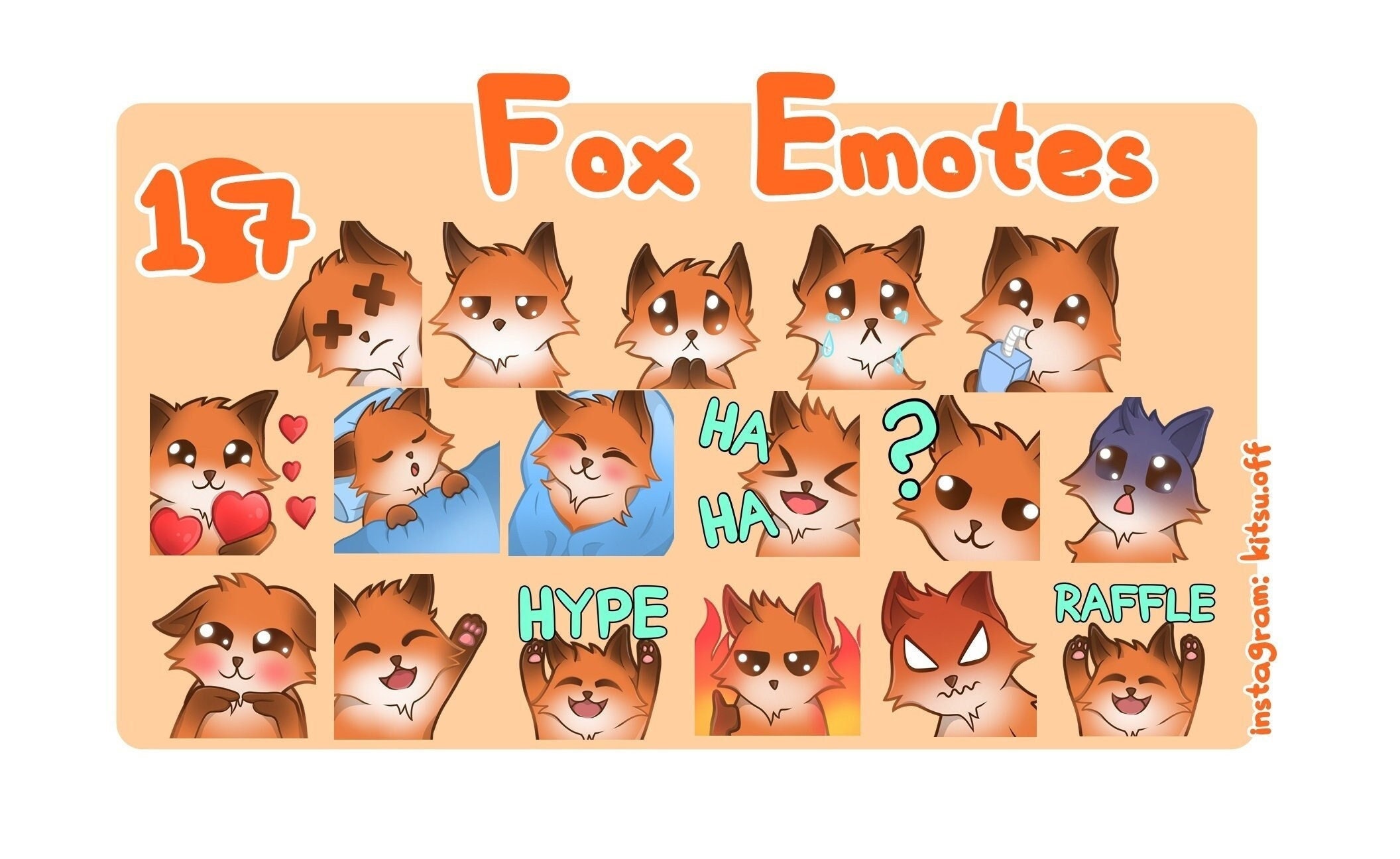 17 Cute Fox Emotes For Twitch Or Discord Twitch Emotes Discord Emotes