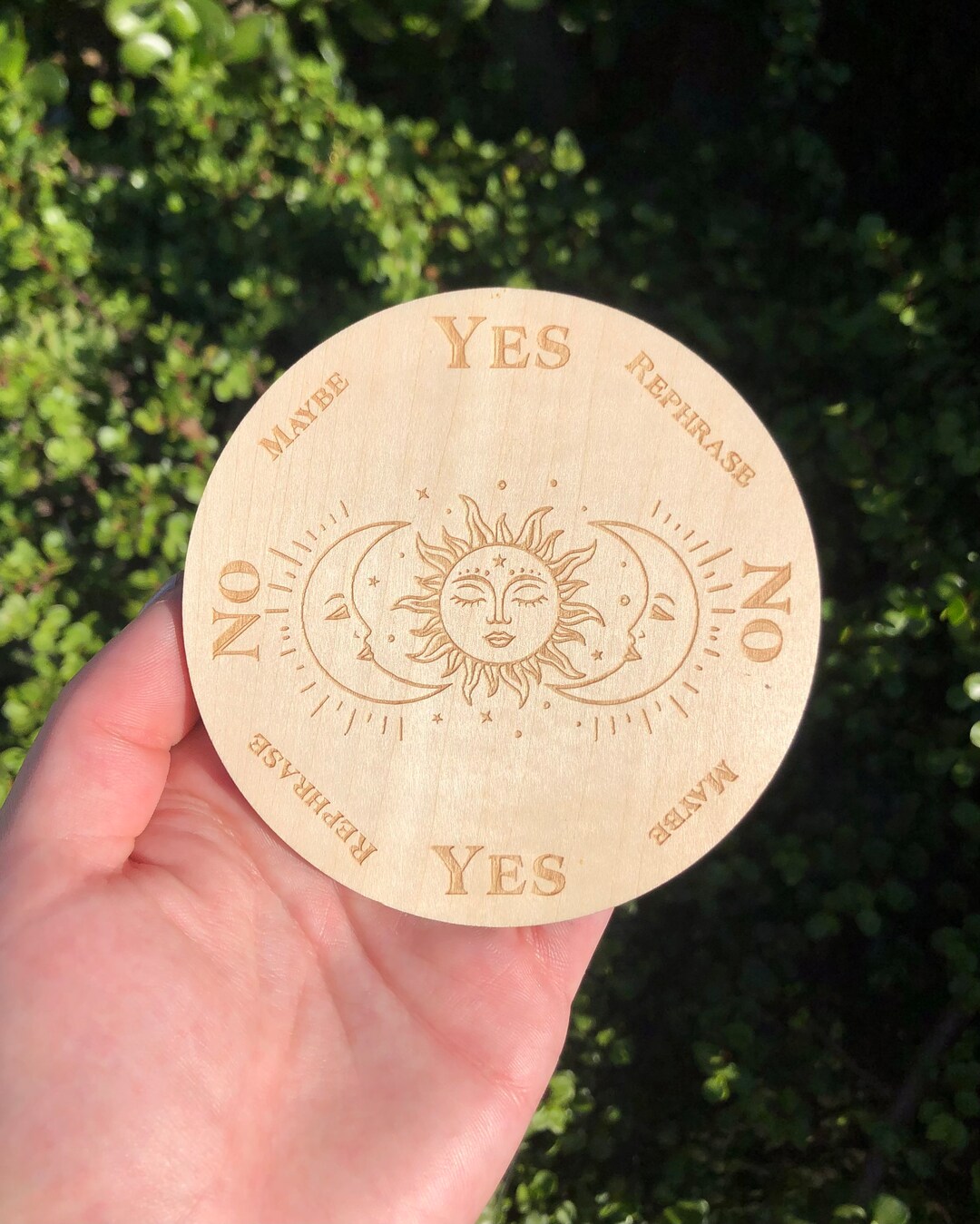 Moon Sun Pendulum Board, Divination Tools, Pendulum Board - Etsy