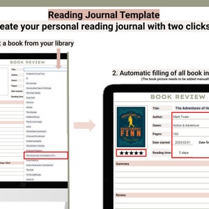 Reading Tracker Google Sheets - Digital Book Journal Spreadsheet ...