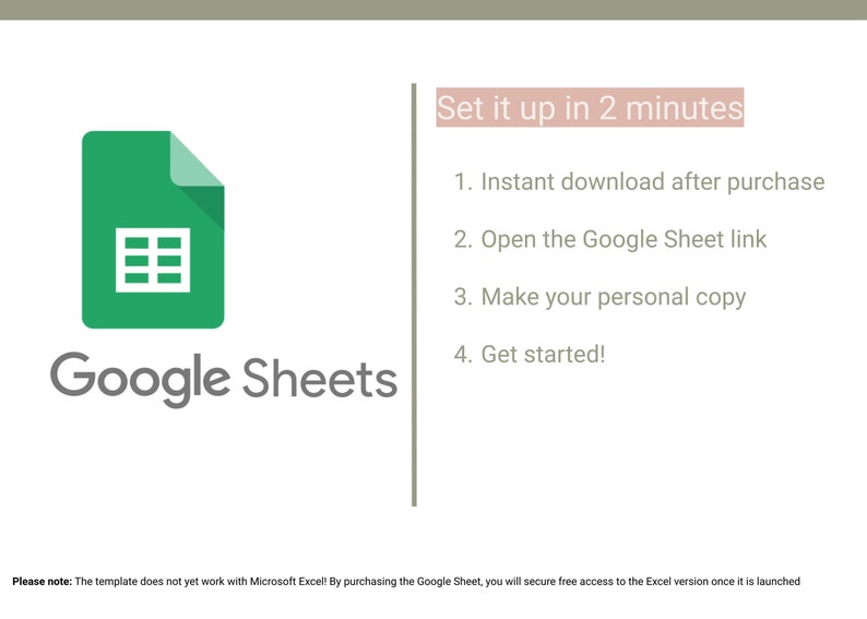 Goal Planner Mindmap Google Spreadsheets Template Printable PDF A4 ...