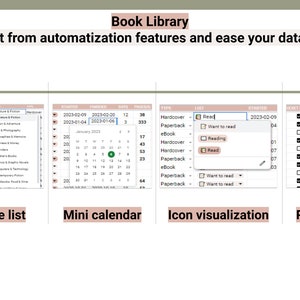 Reading Tracker Google Sheets - Digital Book Journal Spreadsheet ...