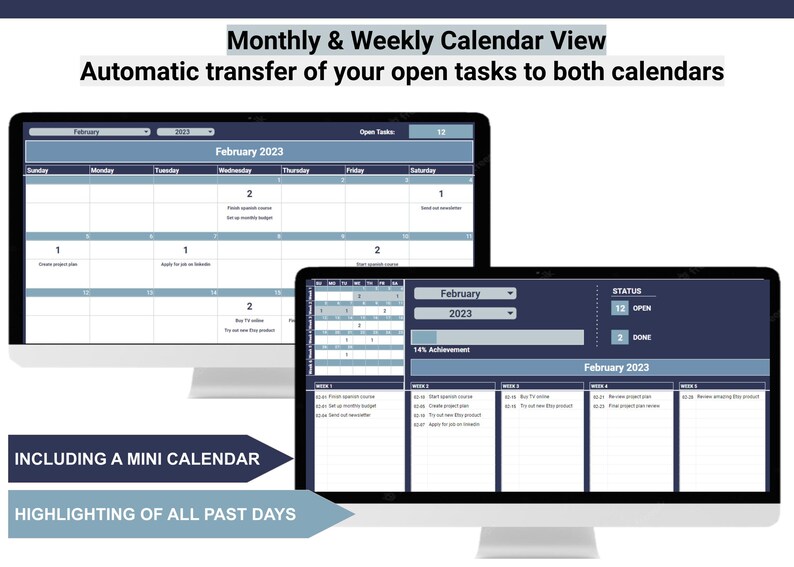 Project Management Template Professional Excel & Google Sheets Kanban ...