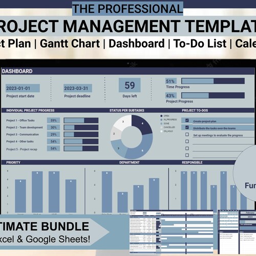 Google Sheets Template Project Management Template Project - Etsy