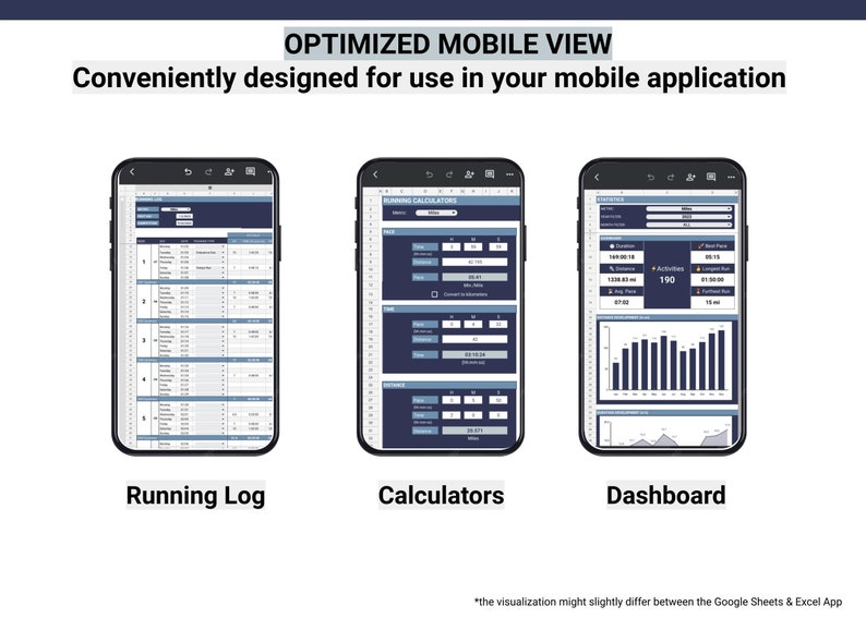 Running Tracker - Excel & Google Sheets Template, Pace Calculator ...