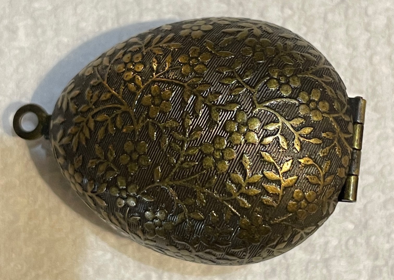 Unique Victorian Style Guilloché Locket From Estate. Front Has Blue ...