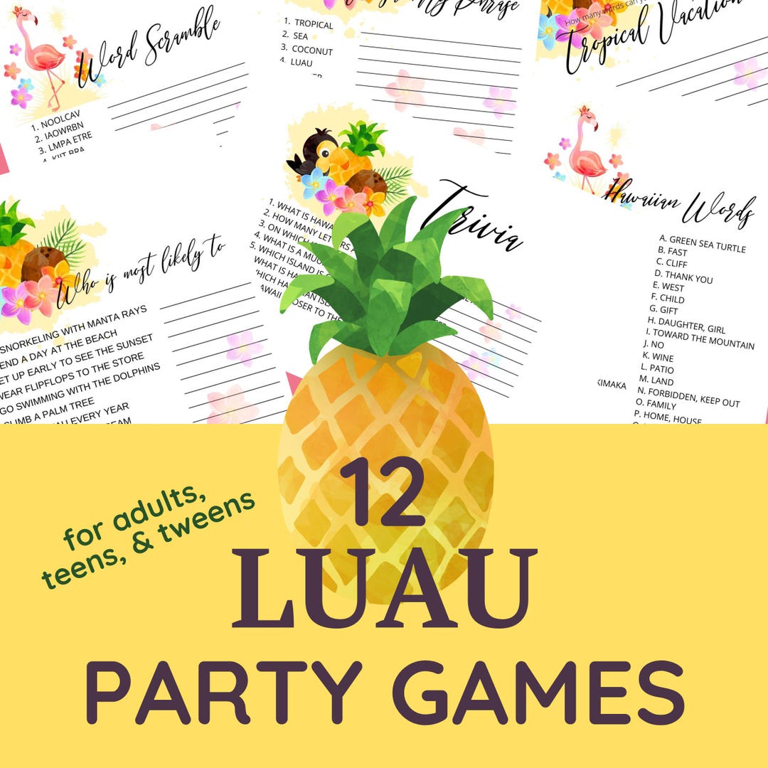 Luau Party Games | Summer Party Games | Tropical Party Games | Hawaiian ...