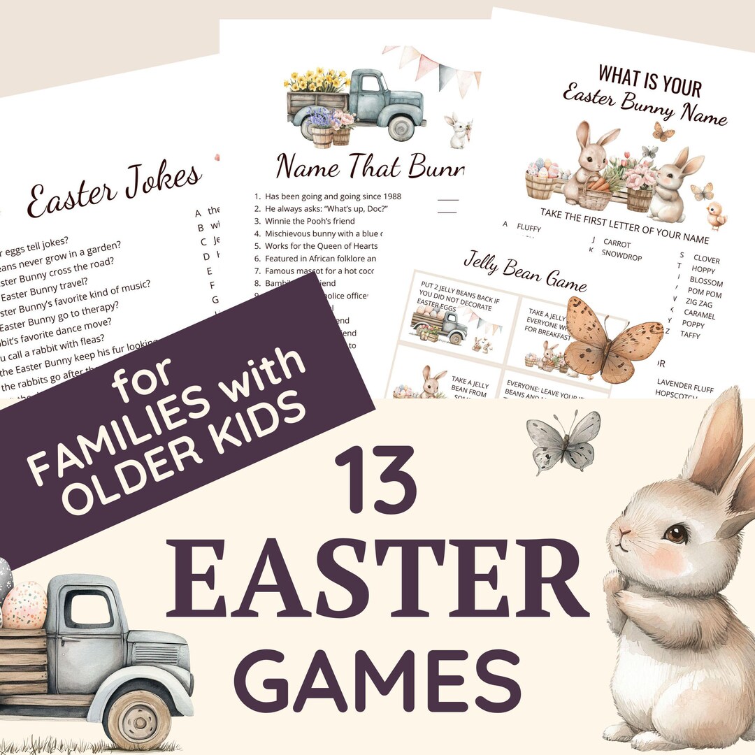 Easter Games | Spring Party Games | Easter Bunny Name | Printable Party ...