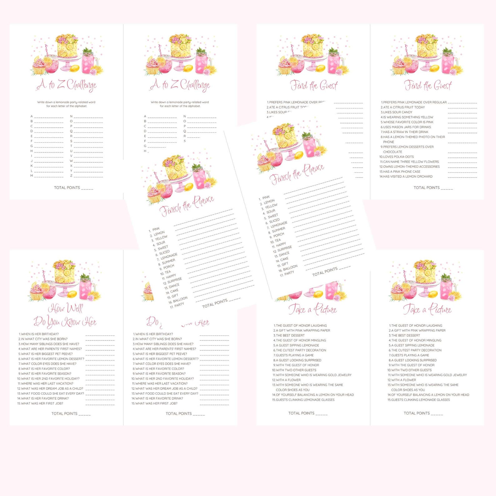 Lemonade Party Games | Lemon Party Games | Summer Party Games ...