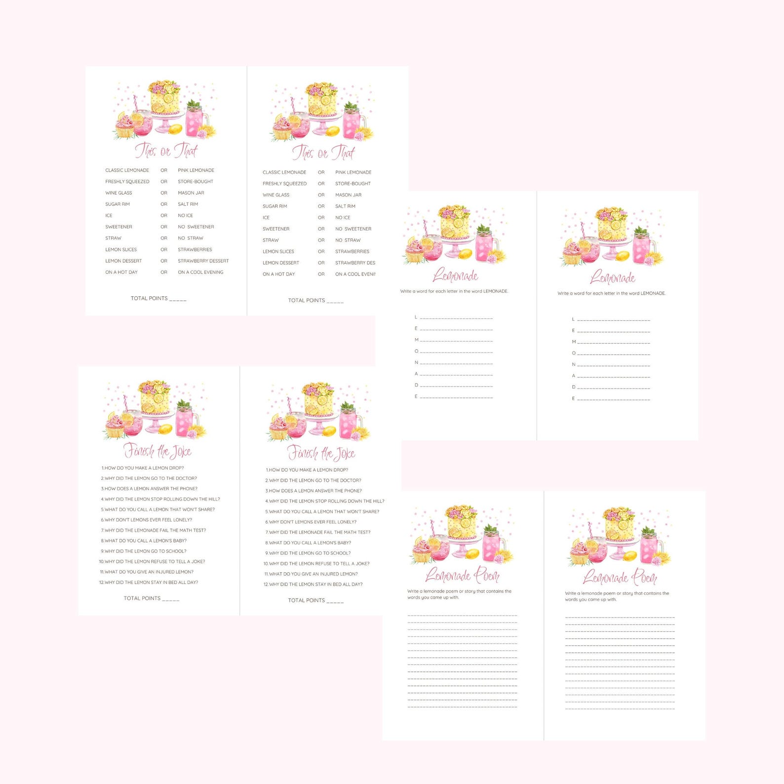 Lemonade Party Games | Lemon Party Games | Summer Party Games ...