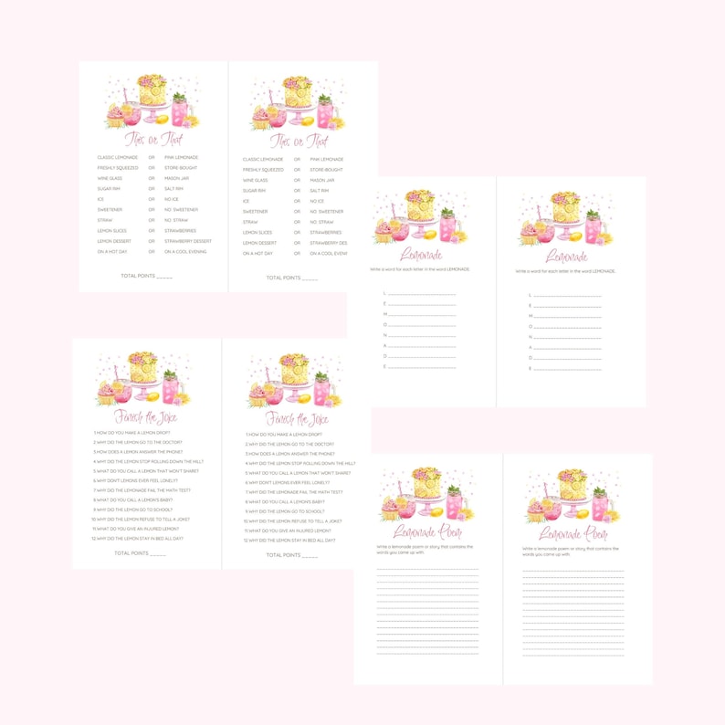 Lemonade Party Games | Lemon Party Games | Summer Party Games ...