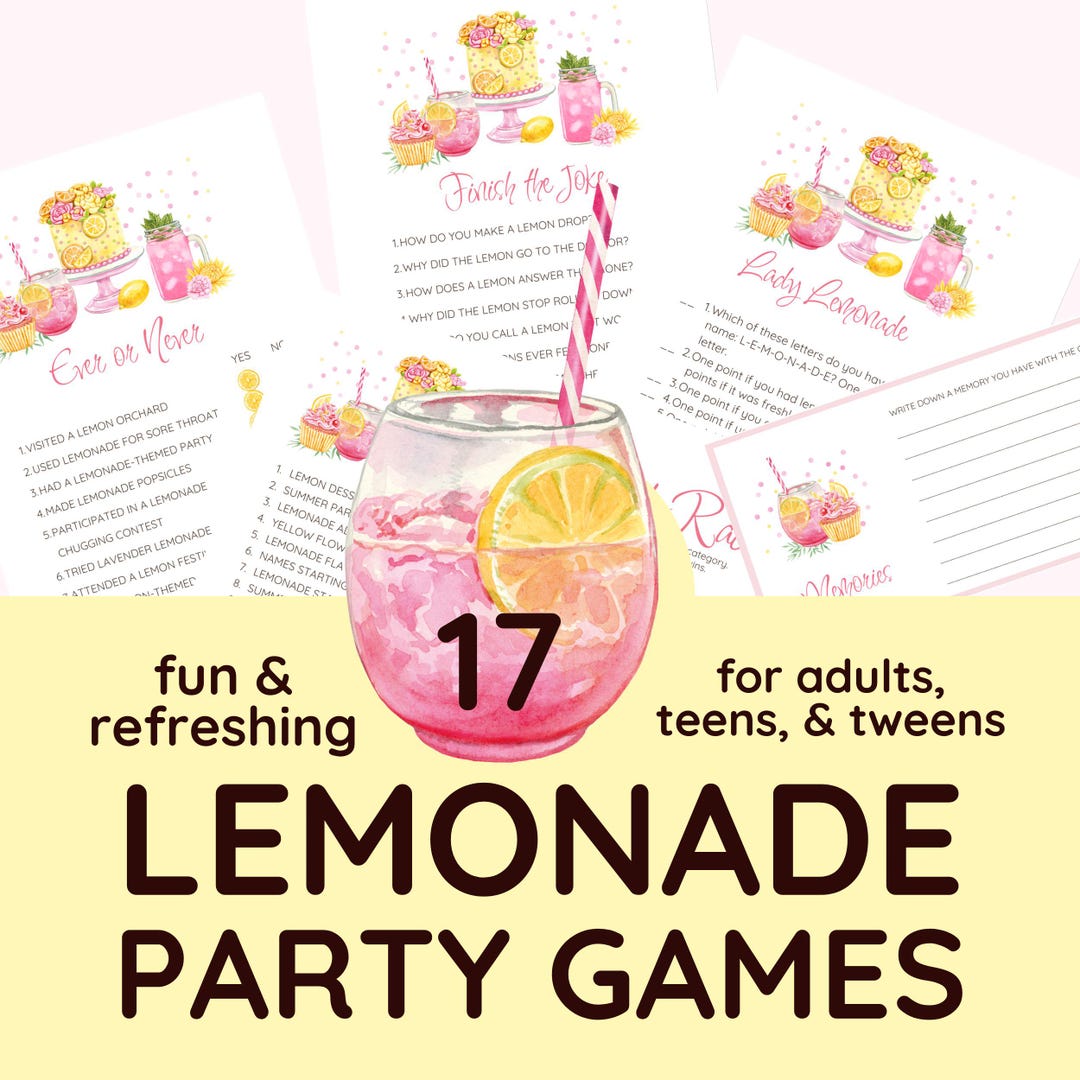 Lemonade Party Games | Lemon Party Games | Summer Party Games ...