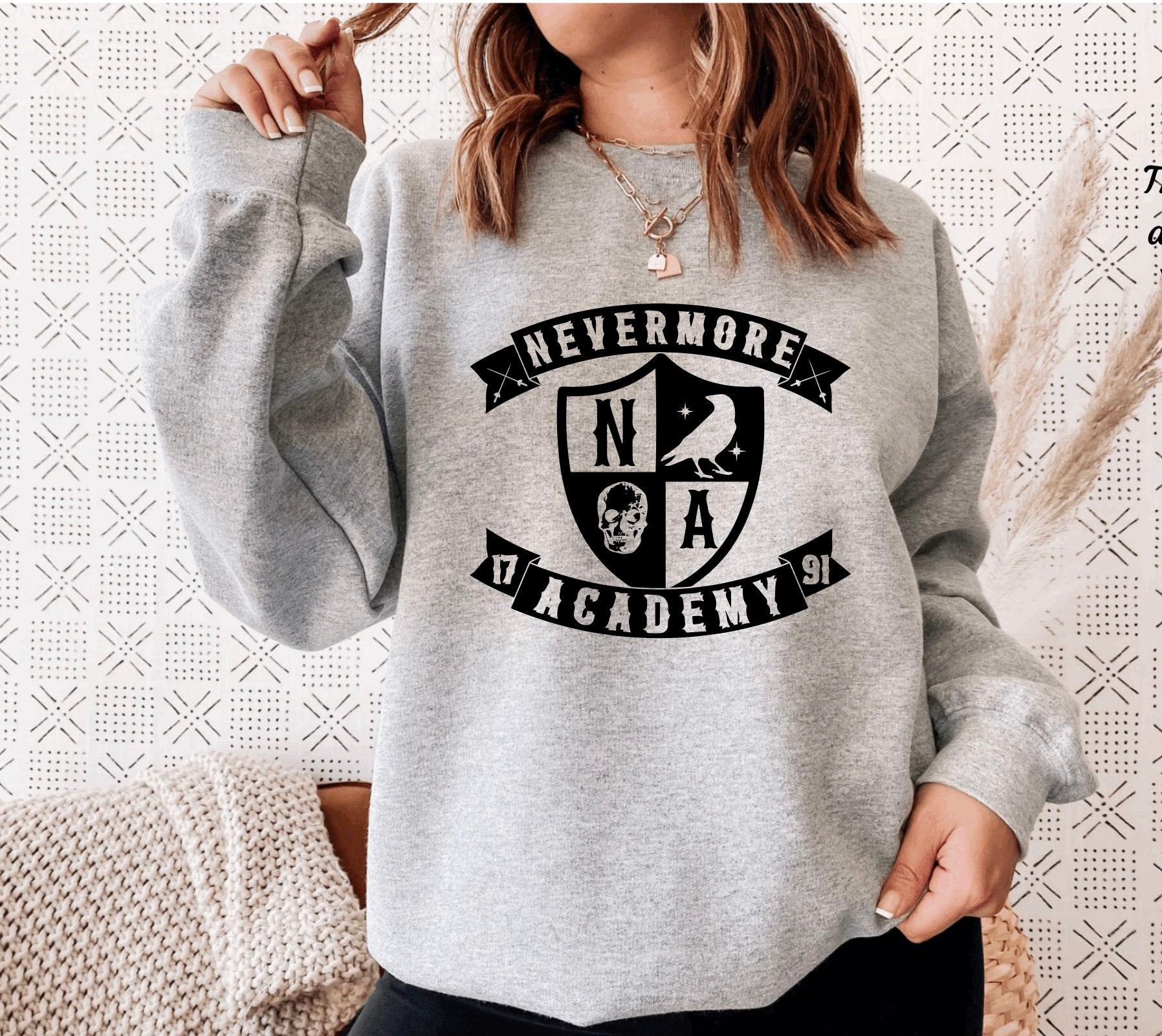 Wednesday Nevermore Logo Wednesday Adams Nevermore Academy Sweatshirt