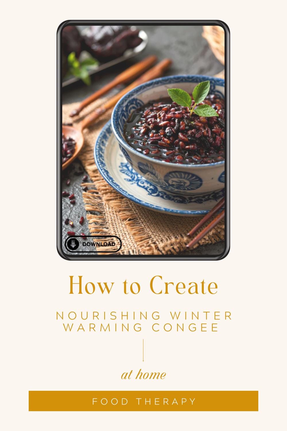 Winter Congee Recipe Cards | TCM Food Therapy Printables | Kidney ...
