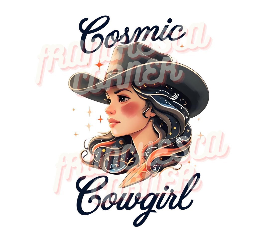 Cosmic Cowgirl PNG - Etsy
