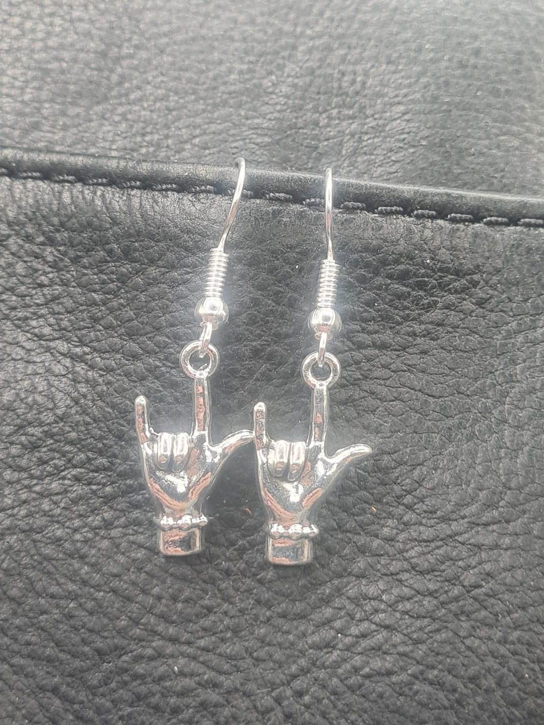 I Love You Earrings ~ Stainless Fish Hook Posts ~ Sign Language ~ ASL ...