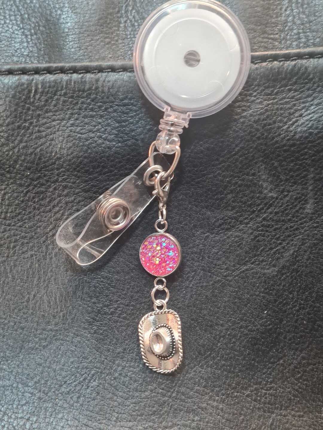 Cowboy Charm ~ Sparkling Charm ~ ID Badge Reel Charm ~ Custom Made ...