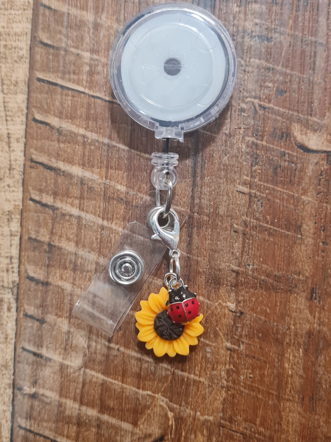 Daisy Charm ID Badge Reel Charm Custom Made Charms Badge Buddy Badge ...