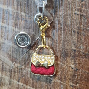 Purse ~ ID Badge Reel Charm ~ Custom Made Charms ~ Badge Buddy ~ Badge ...